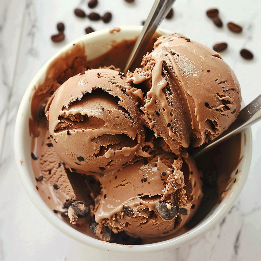 Amazing Coffee Ice Cream with Espresso Kick Delightfully Creamy