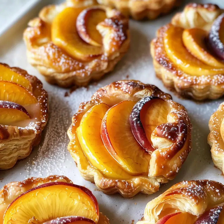 Amazing Mini Peach Tarts with Puff Pastry for Delightful Gatherings