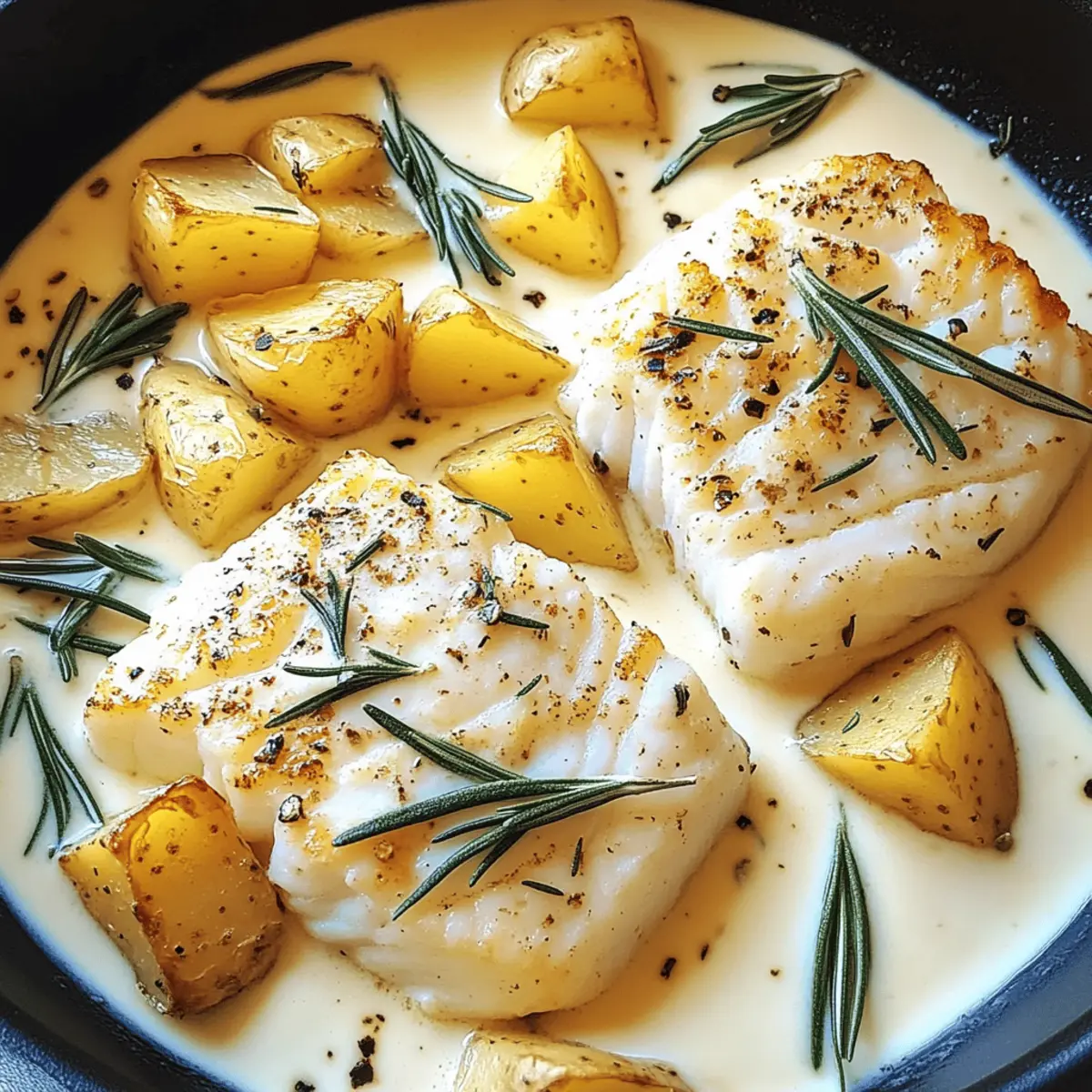 Delicious Rosemary Cream Sauce Cod & Potatoes Recipe to Try