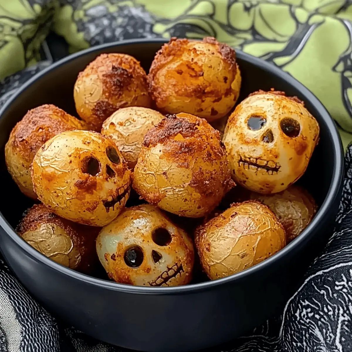 Delicious Skull Potato Bites: A Spooky Roasted Treat for Halloween