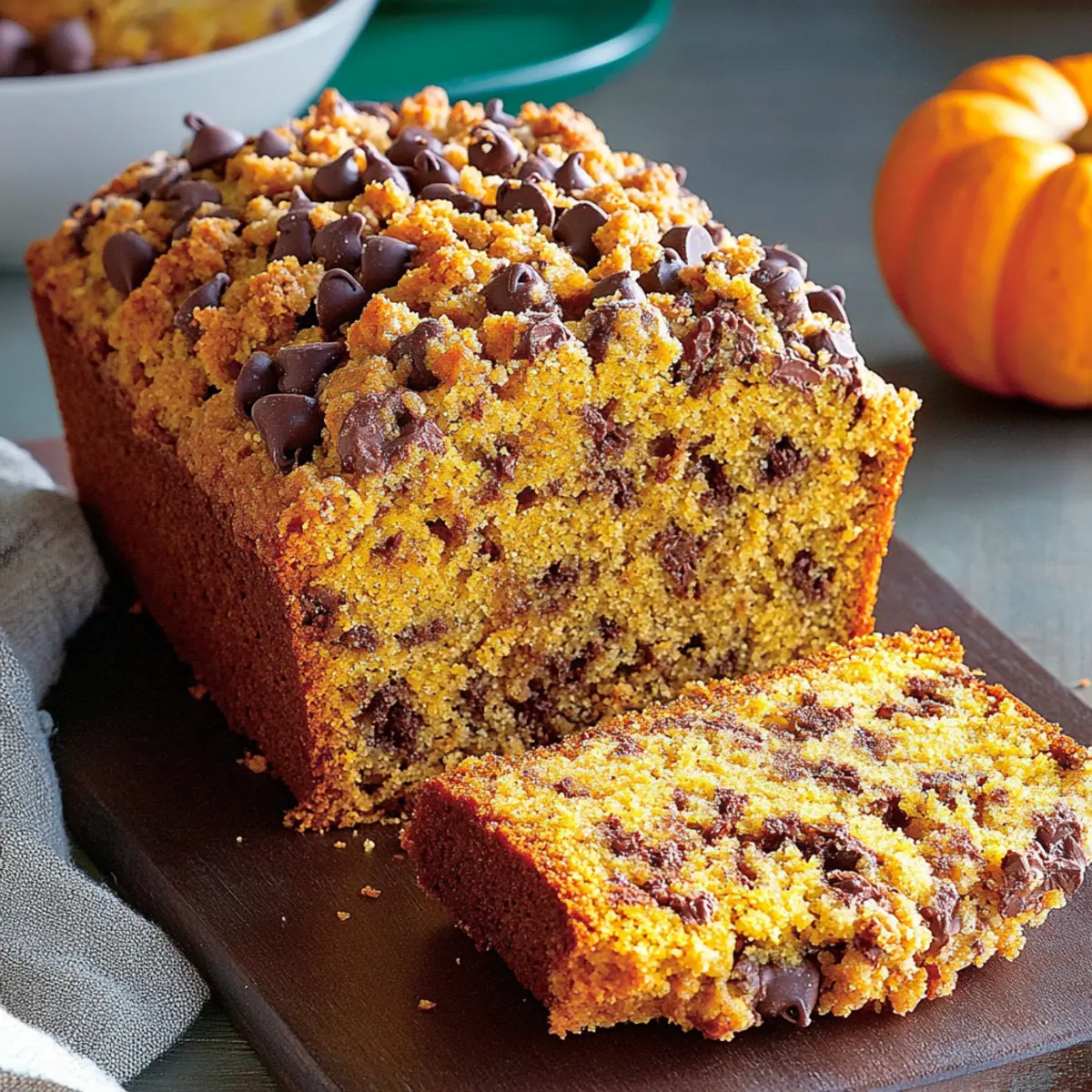 Delicious Pumpkin Chocolate Chip Streusel Bread