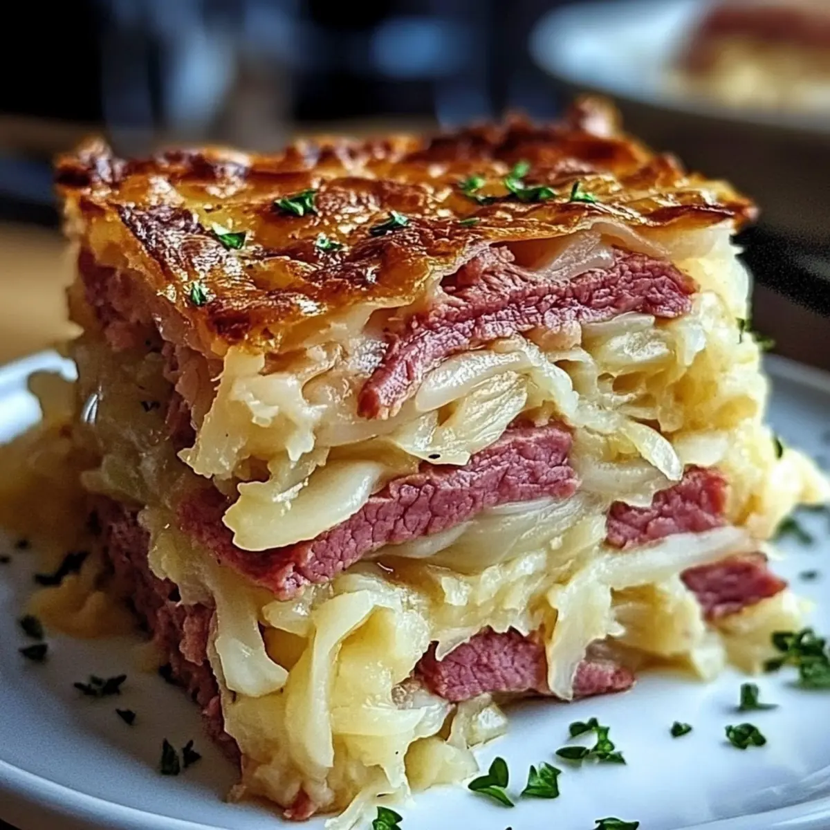 Delicious Reuben Bake with Corned Beef & Sauerkraut Recipe