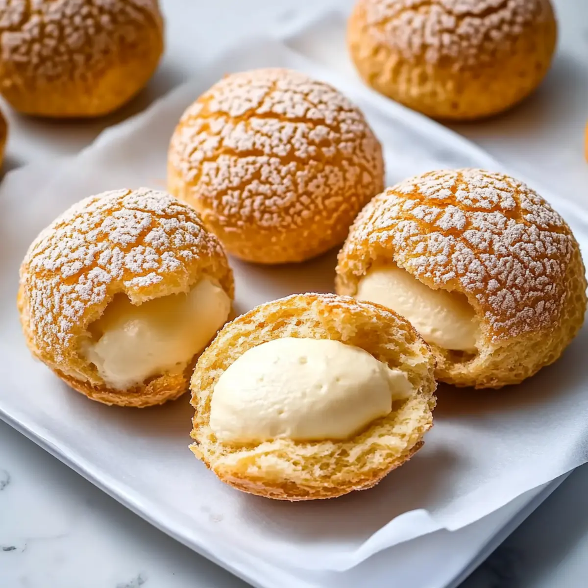 Delicious Crunchy Choux au Craquelin Cream Puffs Recipe