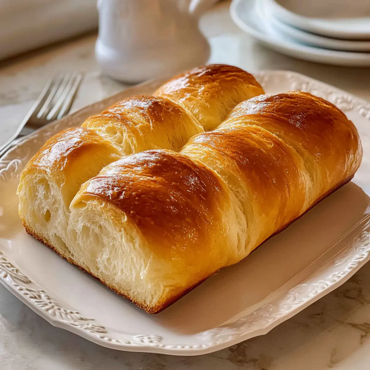 Soft Fluffy French Bread with Sweetened Condensed Milk Recipe