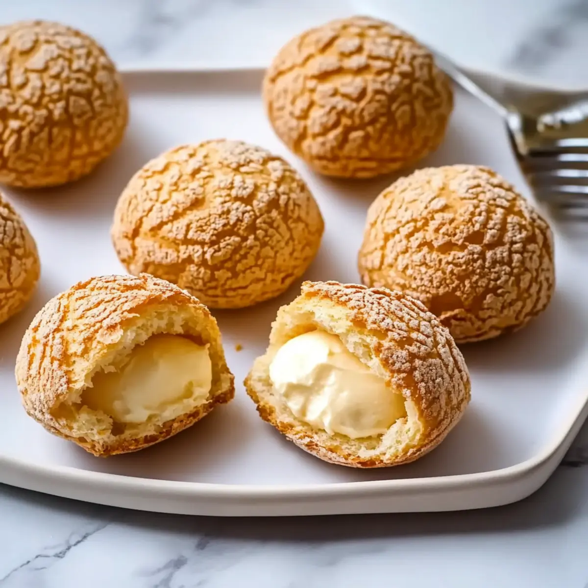 Delicious Crunchy Choux au Craquelin Cream Puffs Recipe