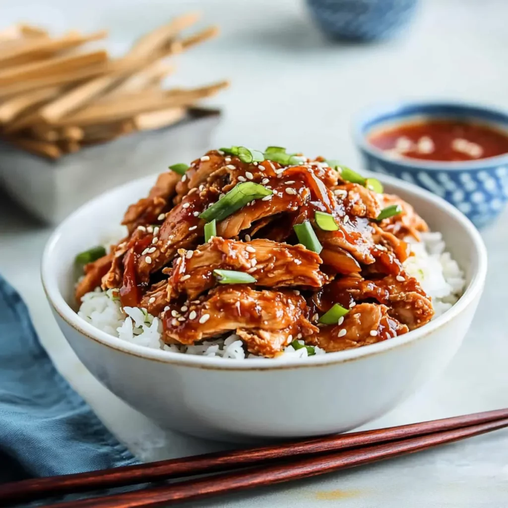 Slow Cooker Sweet Chili Chicken with Sesame Flavor Boost