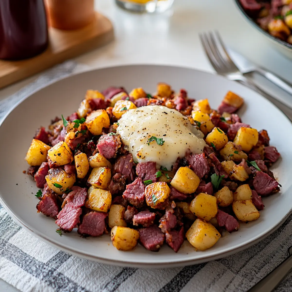 Easy Corned Beef Hash Recipe with Leeks and Crispy Potatoes