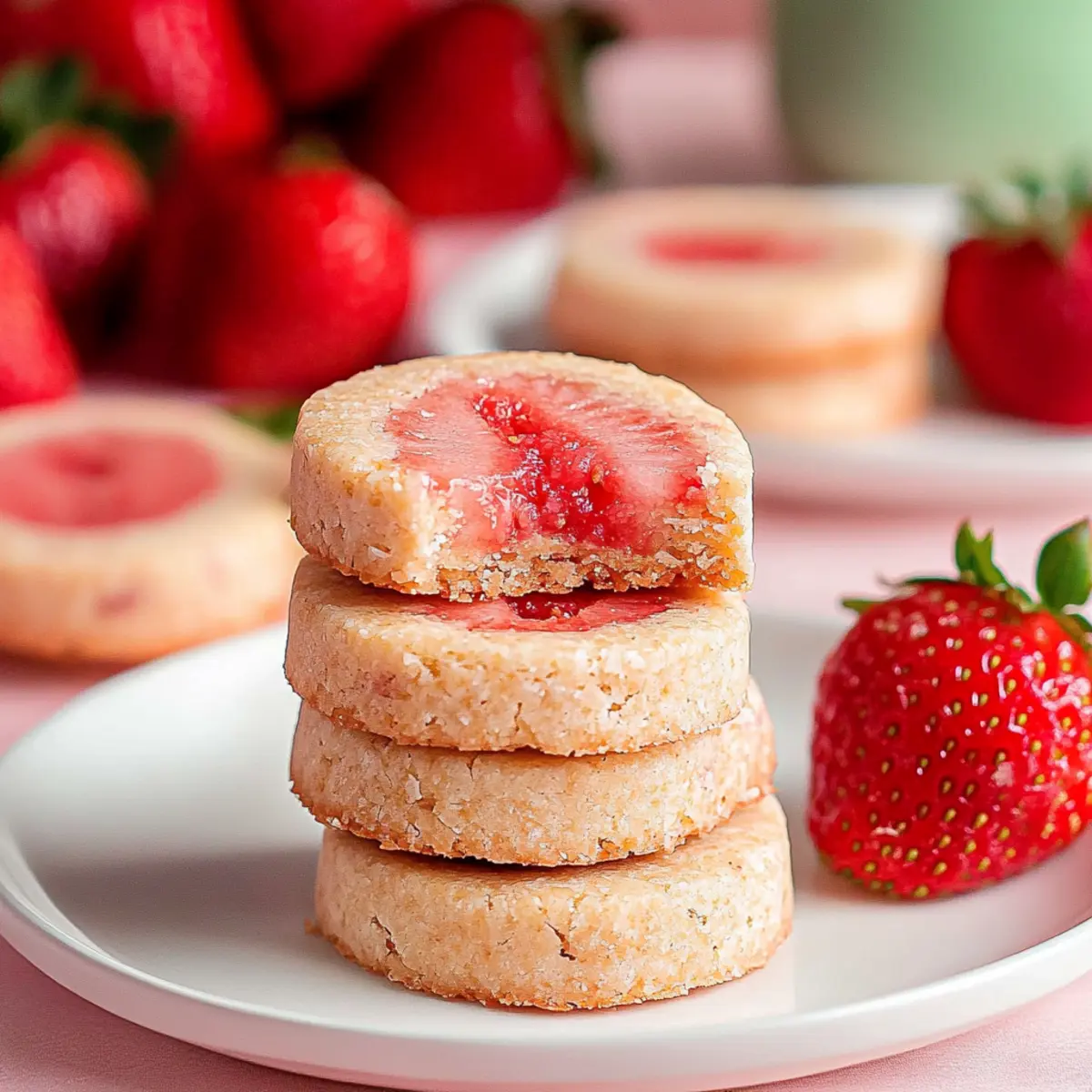 Delicious Strawberry Shortbread Cookies with Sweet Glaze Recipe