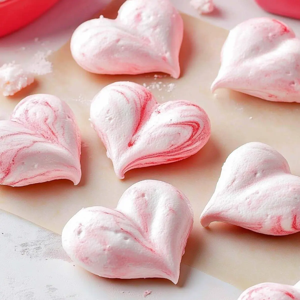 Delicious Marbled Meringue Hearts Recipe for Sweet Occasions