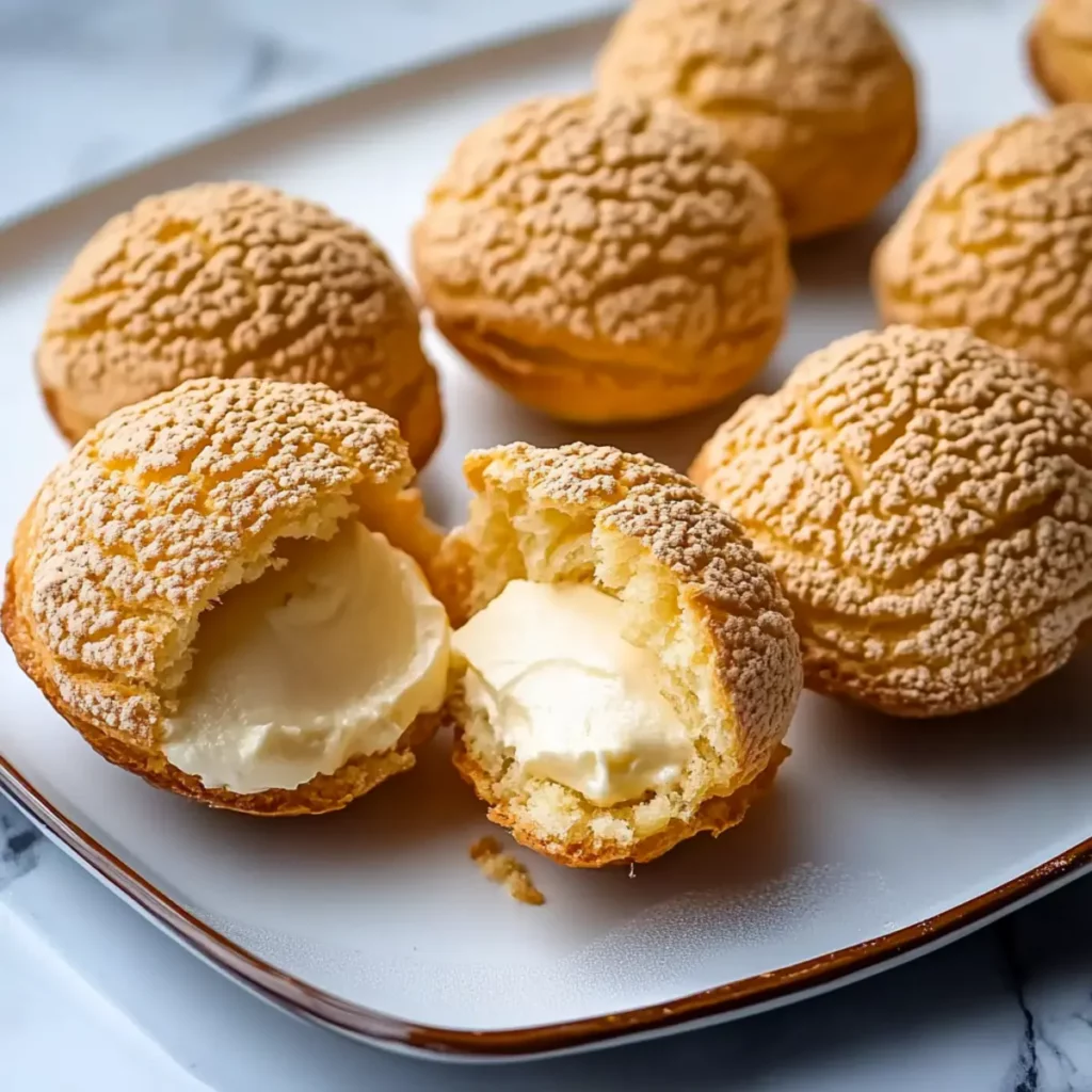 Delicious Crunchy Choux au Craquelin Cream Puffs Recipe